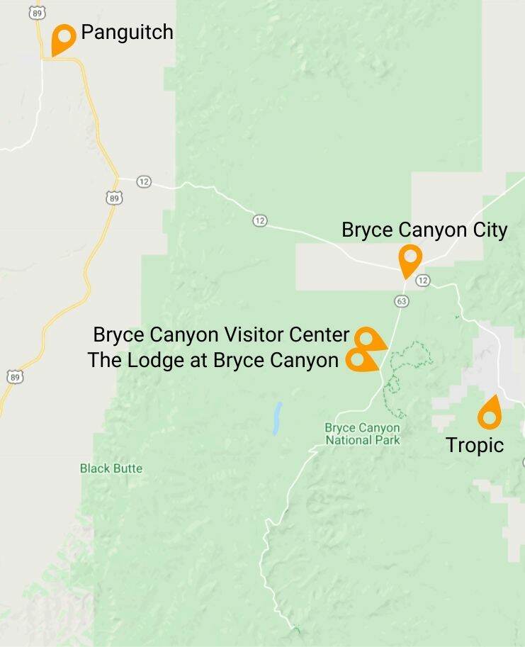 Bryce Canyon City Map